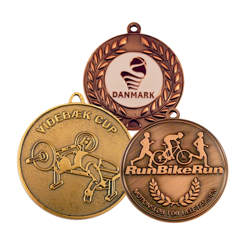 Unikke medaljer i eget design, medaljer med egne bånd